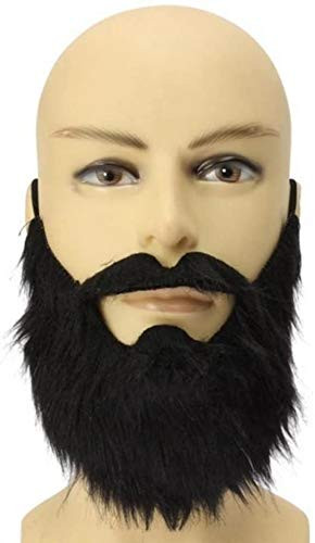 LERORO 3 Pieces Funny Fake Beard Halloween Beard Fake Black Beard Fake ...