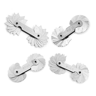 Radius Gauge Set ?4pcs Stainless Steel Radius Fillet Gauge Measuring ...