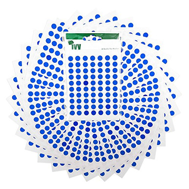 Blue Sticky Dot Labels Self-Adhesive Peel Write On Circle Stickers 14 ...