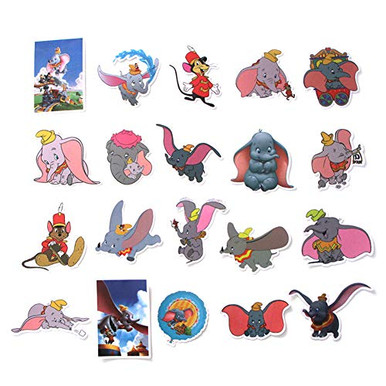Cartoon Movie Dumbo Themed 20 Piece Sticker Decal Set for Kids Adults ...