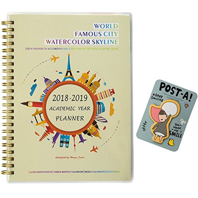 Maps Code 2018-2019 Academic Year Planner Monthly & Weekly Calendar ...