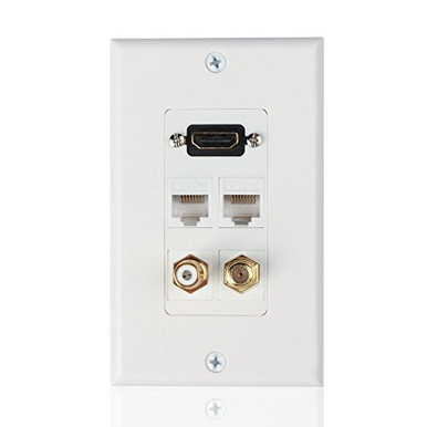 TNP HDMI + Ethernet Network RJ45 + RCA + Coaxial F Connector Multi ...