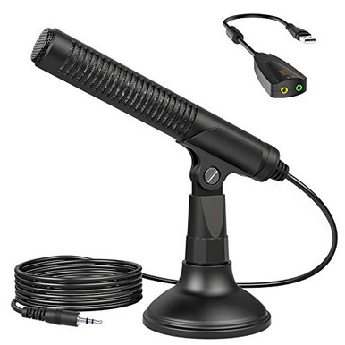 Computer Microphone Real-Time Monitor Condenser Microphone with USB ...