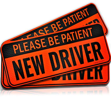 Reflective Student Driver Magnetic Sticker Signs Orange Reflective New ...