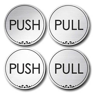 Push and pull signs for doors Laser Engraved Indoor and Outdoor Use 2 ...
