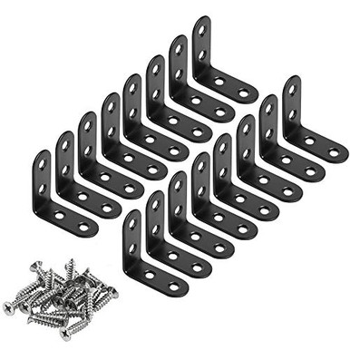 Black Corner Brace L Bracket - 40mm Stainless Steel Corner Bracket ...