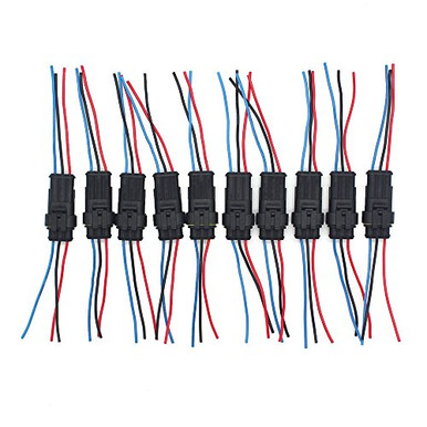 Raogoodcx 3 Pin Way Waterproof Electrical Connector Plug with Wire ...