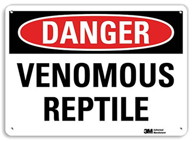 SmartSign Danger - Venomous Reptile Sign 10 x 14 3M Reflective Aluminum ...
