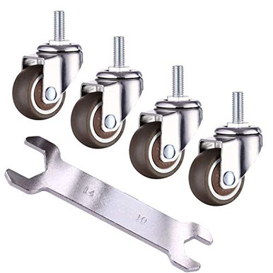 4pcsSet 1 inch Shopping Cart Wheel Trolley Swivel Caster Wheels Rubber ...