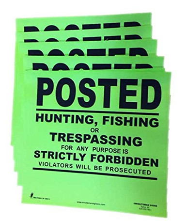 Minuteman Signs Posted No Trespassing Sign Durable - Premium - Flexible ...