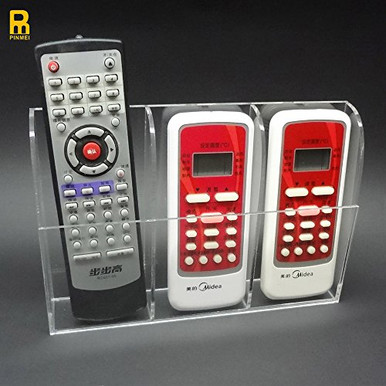 PINMEI Acrylic Remote Control Holder Wall Mount Media Organizer Storage ...