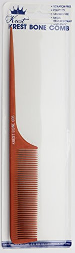 Krest Bone 9 Inch Fine Teeth Rattail comb_ Professional comb_ Heat ...