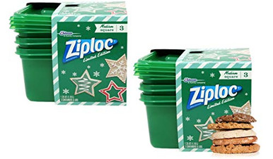 Holiday Storage Containers Ziploc Square Plastic Containers With Lids ...