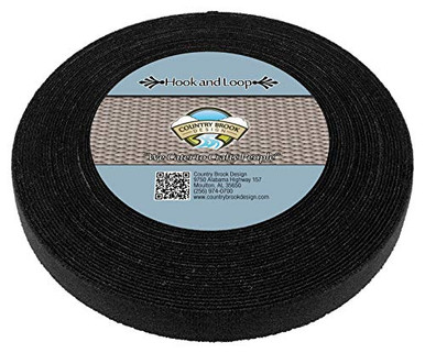Country Brook Design - Black Double Sided Hook and Loop 1 inch 5 Yards ...