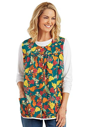 AmeriMark Patterned Women s Snap Front Cobbler Apron Vest with Two ...