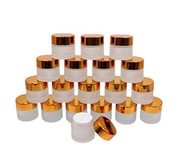 10g Frosted Glass Jar 19 Packs Empty Cosmetic Containers Refillable ...