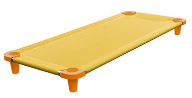 Acrimet Premium Stackable Nap Cot (Stainless Steel Tubes) (Yellow Cot ...