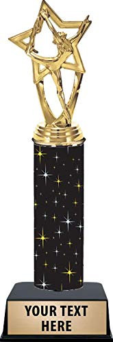 11 Inch Dance Star Trophies - Black Glimmer Dance Star Trophy Awards ...