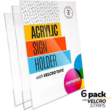 Marketing Holders Sign Holder with Velcro Adhesive 8_5 x 11 inches or ...