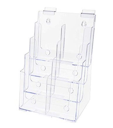 Marketing Holders 4 Tier Paper Flyer Slatwall Mount Hand Out Magazine ...