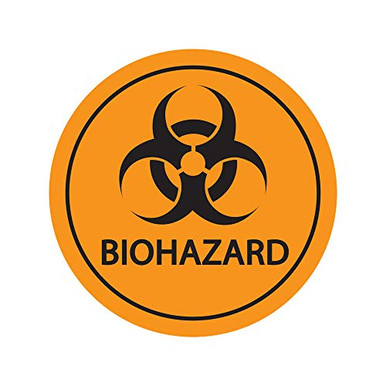 Biohazard Sticker Signs 5 inches Waterproof Caution Warning Label Self ...