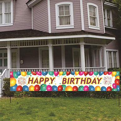 Huge Happy Birthday Banner Balloons Party Decorations Giant Birthday ...