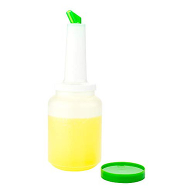 2 qt Plastic Quick Pour Storage Container Bottle - with Green Spout and ...