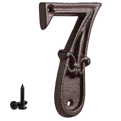 IWNTWY 4_7 Inch House Numbers Heavy Duty Cast Iron Metal Home Address ...