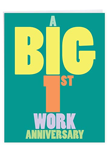 NobleWorks - Jumbo Work Anniversary Notecard 8_5 x 11 Inch - Big ...