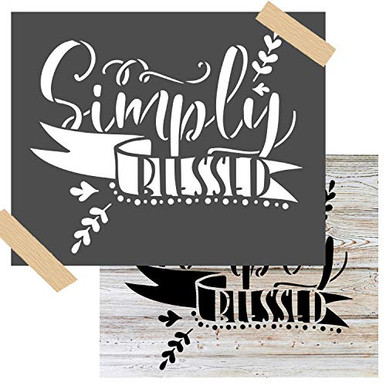 OCCdesign Simply Blessed Sign Stencils - Rustic Farmhouse Inspirational ...