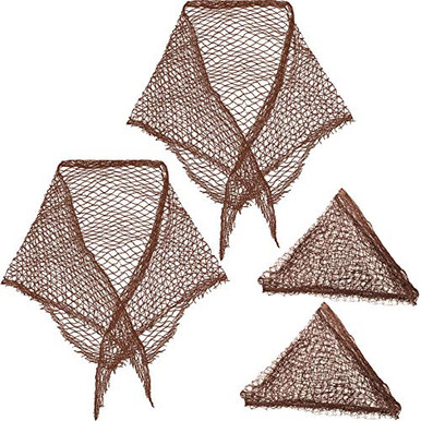 4 Pieces Cotton Triangle Hair Net for Rollers Women Hair Net Mesh Hair ...