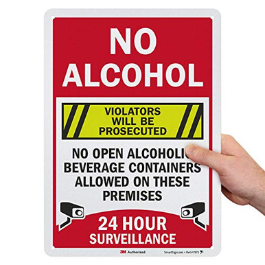 SmartSign inchNo Alcohol - No Open Alcoholic Containers Allowed On ...