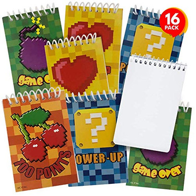 ArtCreativity Mini Power Up Notebooks Pack of 16 Video Game and Pixel ...
