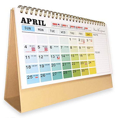 2021 Color Gradient Desk Calendar Monthly Desk Pad for Daily Schedule ...