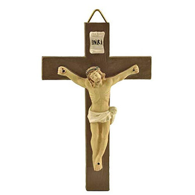 Resin Small Crucifix Wall Cross For Childs Room Decor Catholic Wall ...