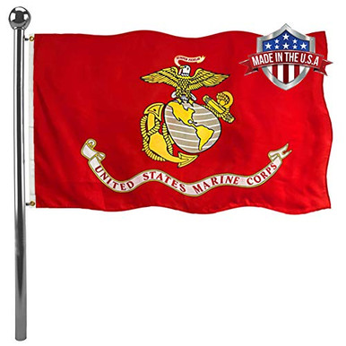 US Marine Corps USMC Military Flags 3x5 Outdoor- Vivid Colors Double ...