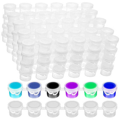 20 Strips 120 Pots Empty Paint Pots Strips YUTOU 3ml 0_1oz Mini Paint ...