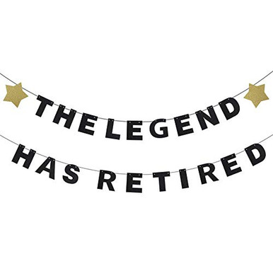 The Legend Has Retired Happy Retirement Banner - Hello Pension Congrats ...