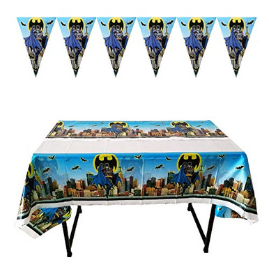 Ultimate Batman Birthday Party Banner and 2 Table Clothes for Batman ...