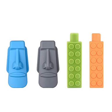Pencil Toppers for Kids Yuccer 4 Pack Silicone Sensory Chewy Toys for ...