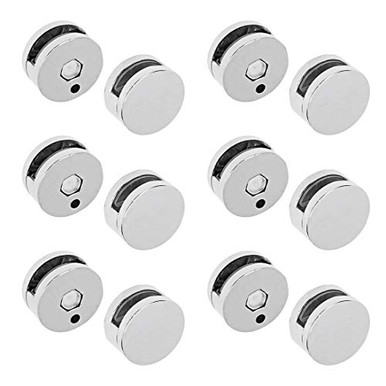HONJIE Mirror Clip Set Glass Clips Clamps Holder Round Shape Fitting ...