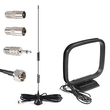 Indoor FM AM Antenna FM Radio Antenna with Magnetic Base and AM Loop ...