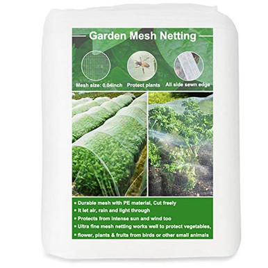 Huouo Garden Insect Netting Pest Barrier Edge Stitch 10x10 Garden Mesh ...
