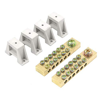 Mironey Double Row Screw Terminal Barrier Strip Block 6 Positions Brass ...