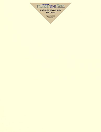 25 Natural Linen 80# Cover Paper Sheets - 8" X 10" (8X10 Inches) Photo ...