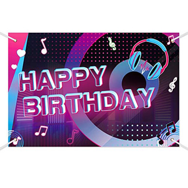 Music Happy Birthday Backdrops Musical Themes Birthday Yard Sign ...