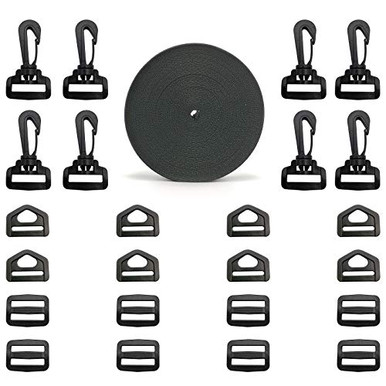 Webbing Strap 10 Yards Polypropylene Heavy Flat Strapping with Swivel ...