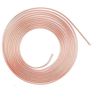 25 Ft 316 Copper Plated Brake Line Tubing Coil Roll Copper Fuel Line ...