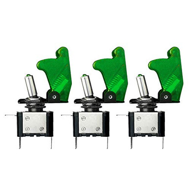 MGI SpeedWare LED Toggle Switch 12V 20A SPST ONOff with Aircraft Safety ...