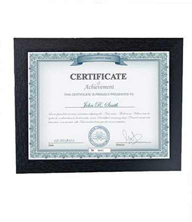 8_5x11 Document Frame Certificate Frames Made of Solid Wood High ...